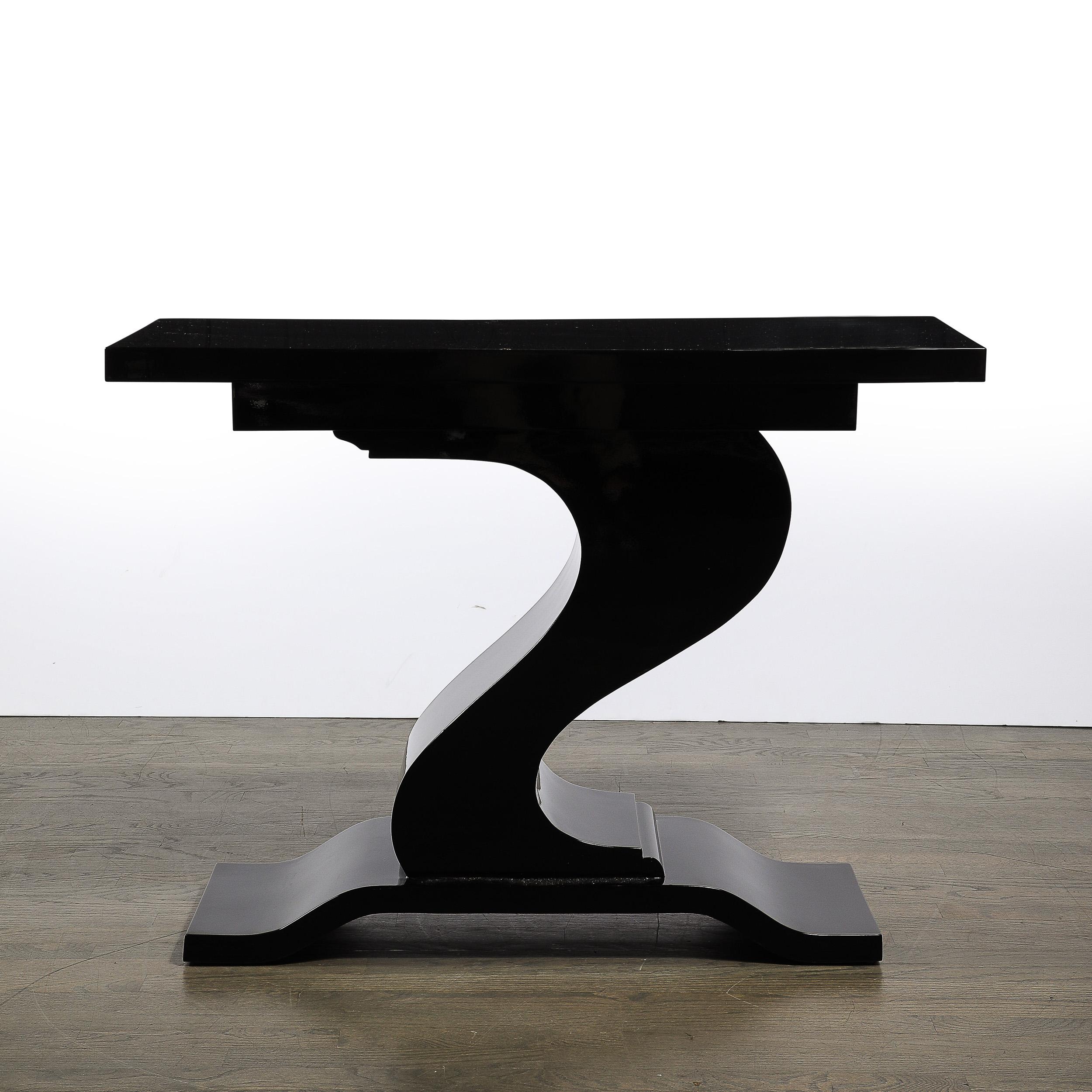 Pair Mid-Century Modernist Asymmetrical Sculptural Console Table W ...