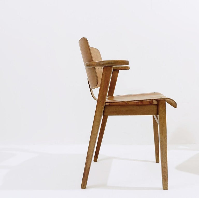Pair Mid-Century Plywood Beech Chairs For Sale at 1stDibs