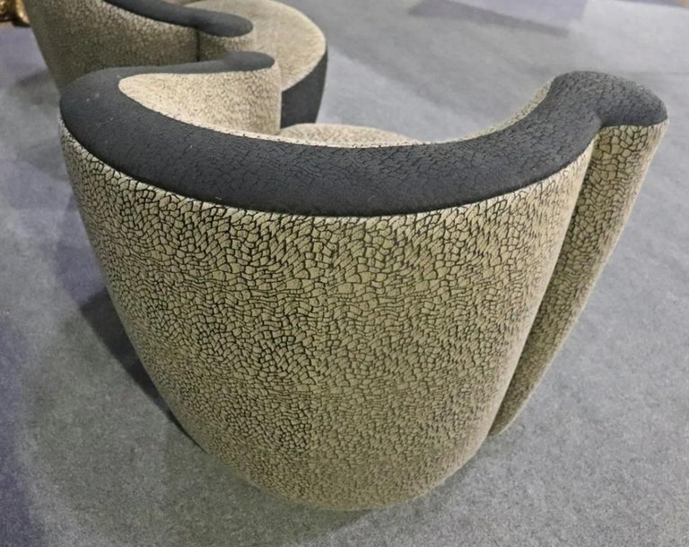 Pair Mid-Century Swivel Nautilus Chairs For Sale at 1stDibs