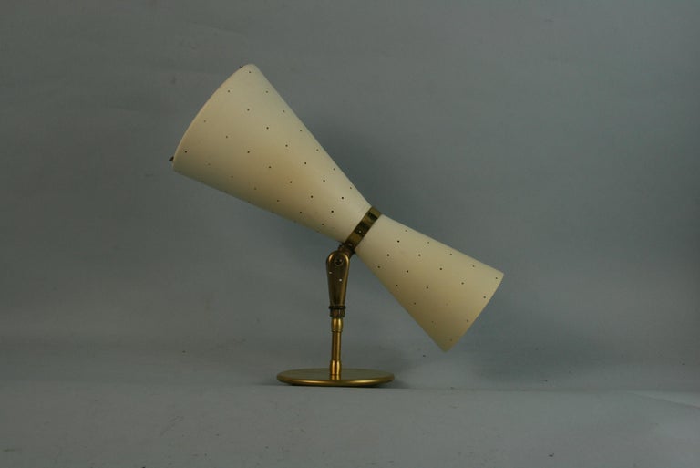 Pair Double Cone Perforated Midcentury Multi Directional Sconces For ...