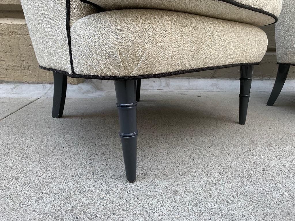 Pair of Modern Tufted Wingback Chairs at 1stDibs | modern wingback ...