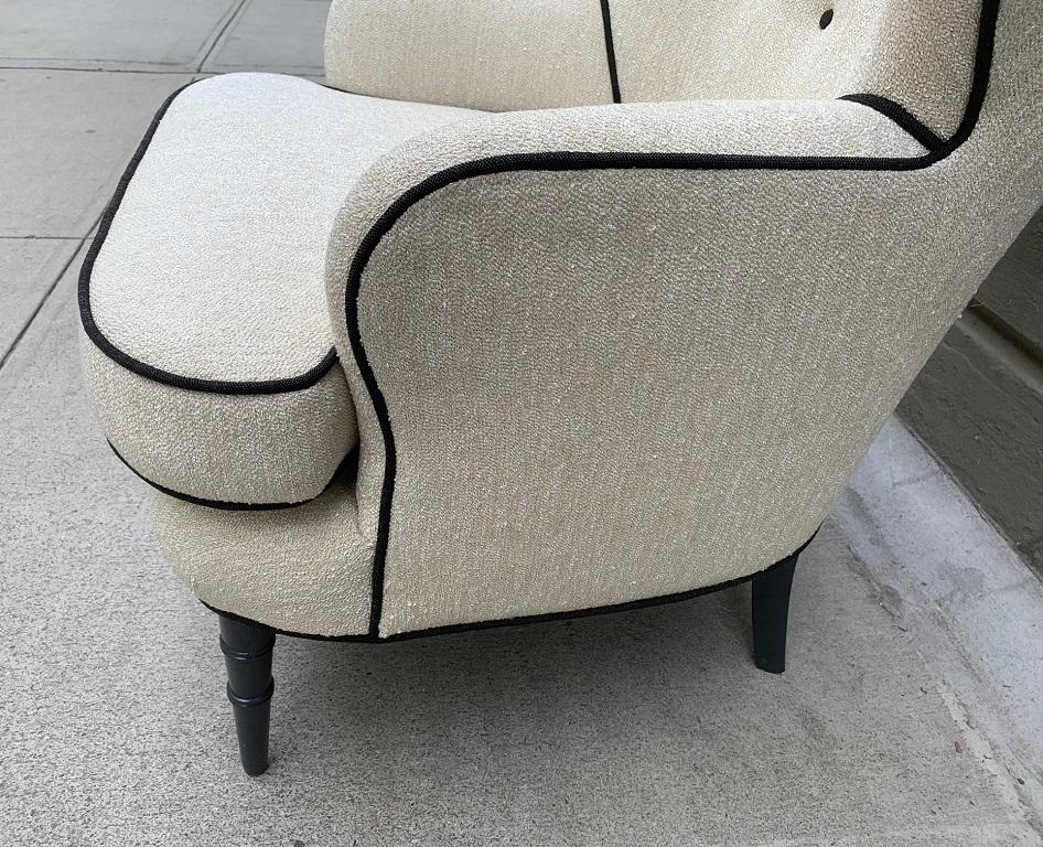 Pair of Modern Tufted Wingback Chairs at 1stDibs | modern wingback ...