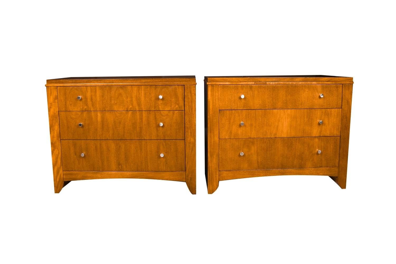 Pair Modernist Ethan Allen Radius Bachelor Chest Dressers For Sale at ...
