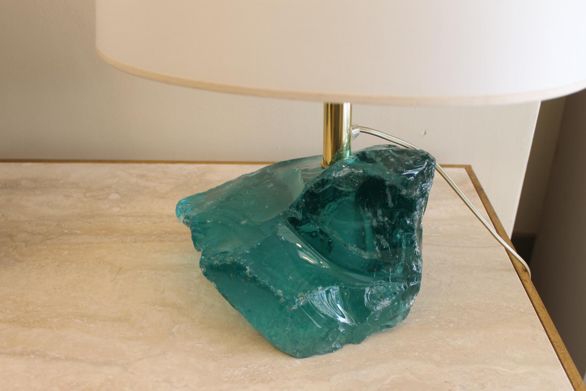 Pair Murano Lamps, Pebbles, Modernist For Sale at 1stDibs