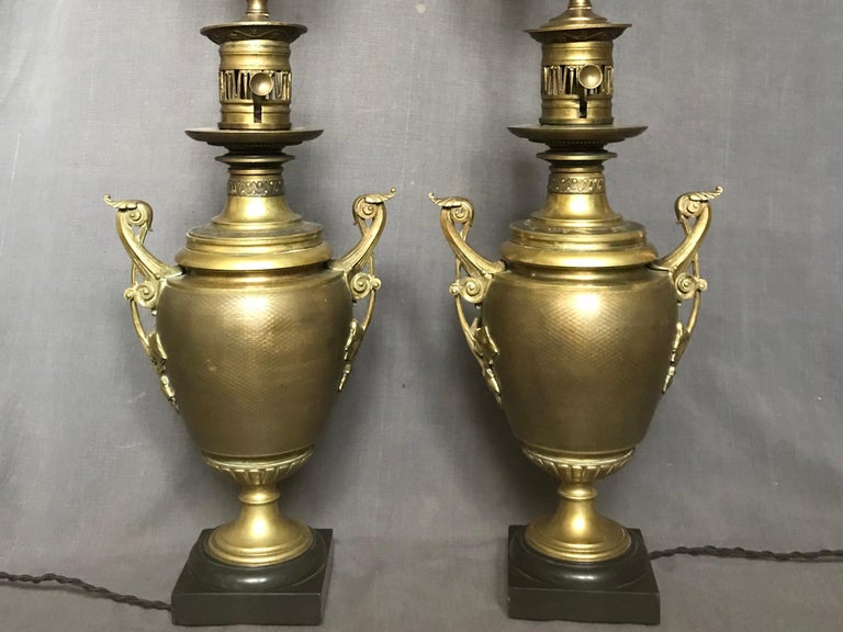Pair of Napoleon III Lamps For Sale at 1stDibs