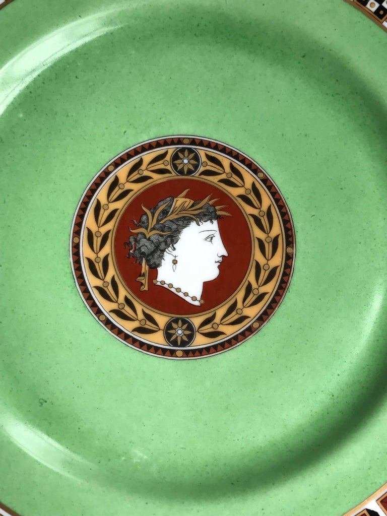 Pair of Neoclassic Empire Revival Limoges Porcelain Decorative Greek ...