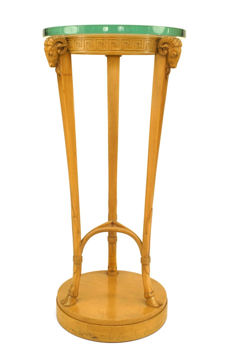 Pair of Art Moderne Sycamore Pedestals For Sale at 1stDibs