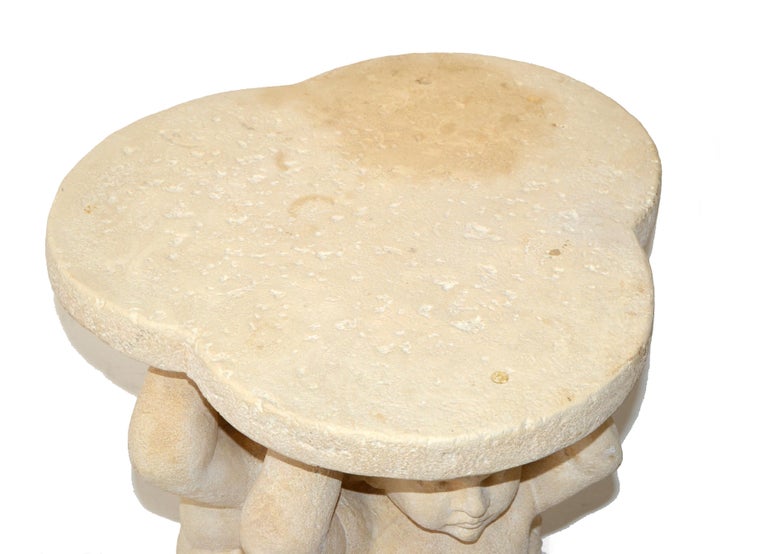 Pair, Neoclassical Angels Pedestal Table Bases, Sculpture Stands ...