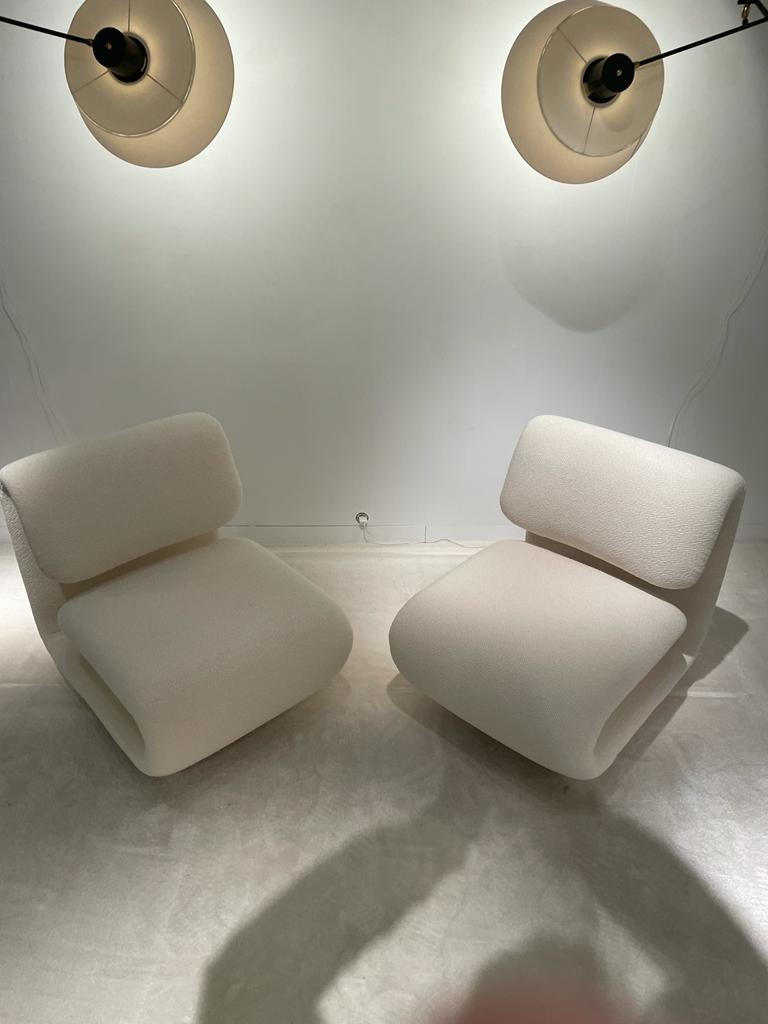 Pair of 1500 Series Low Chairs by Etienne Henri Martin For Sale at 1stDibs