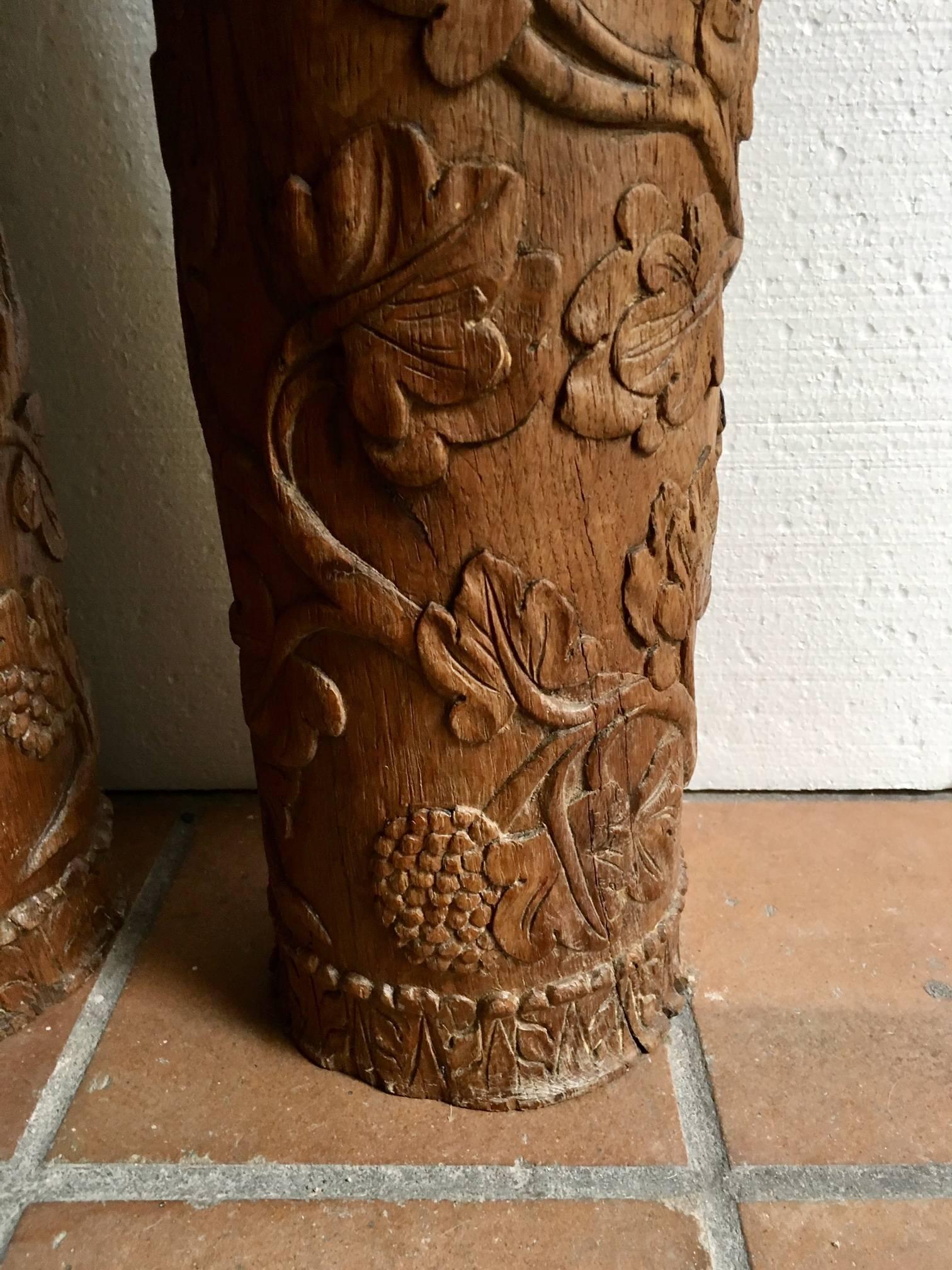 Pair of 17th Century Italian Columns at 1stDibs