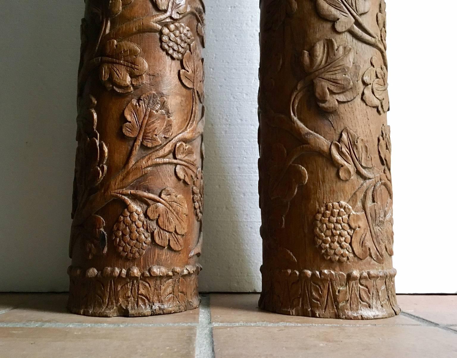 Pair of 17th Century Italian Columns at 1stDibs