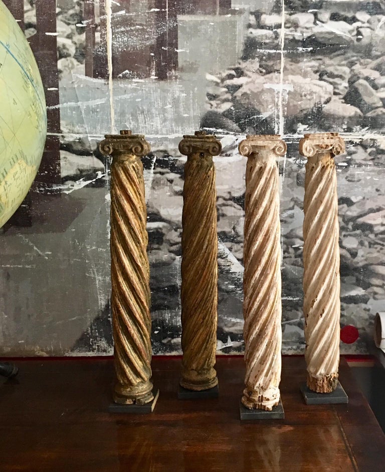 Pair of 17th Century Spanish Carved Wood Columns at 1stDibs | spanish ...