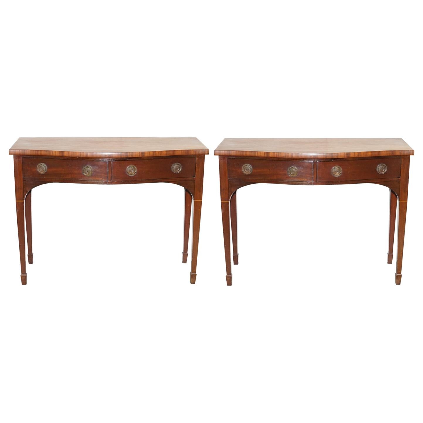 Pair of 1880 Howard and Son's Victorian Hardwood Console Tables with ...