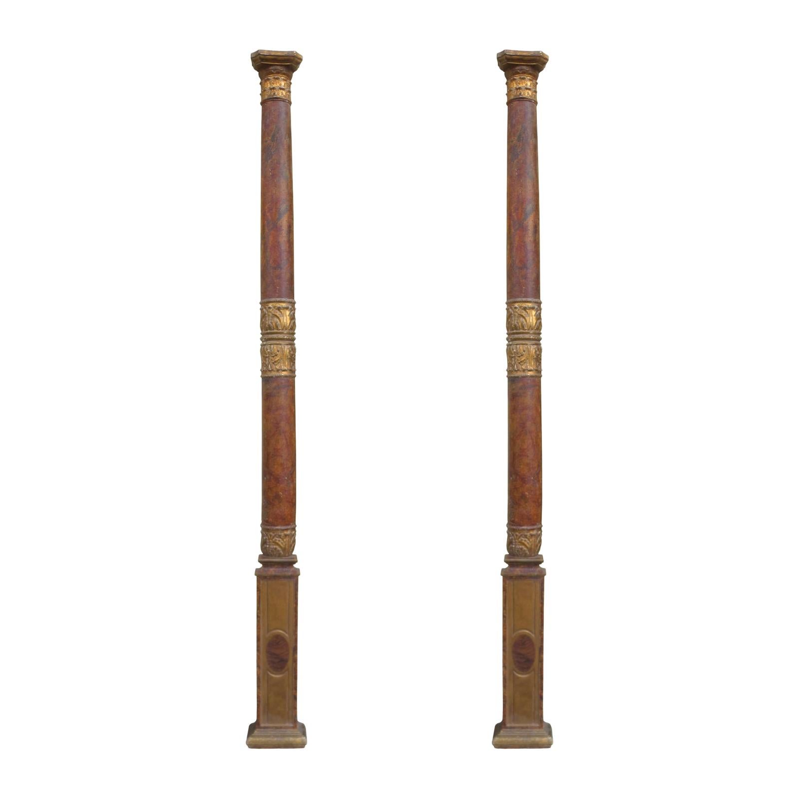 Pair of 18th-19th Century Italian Pilasters For Sale at 1stDibs