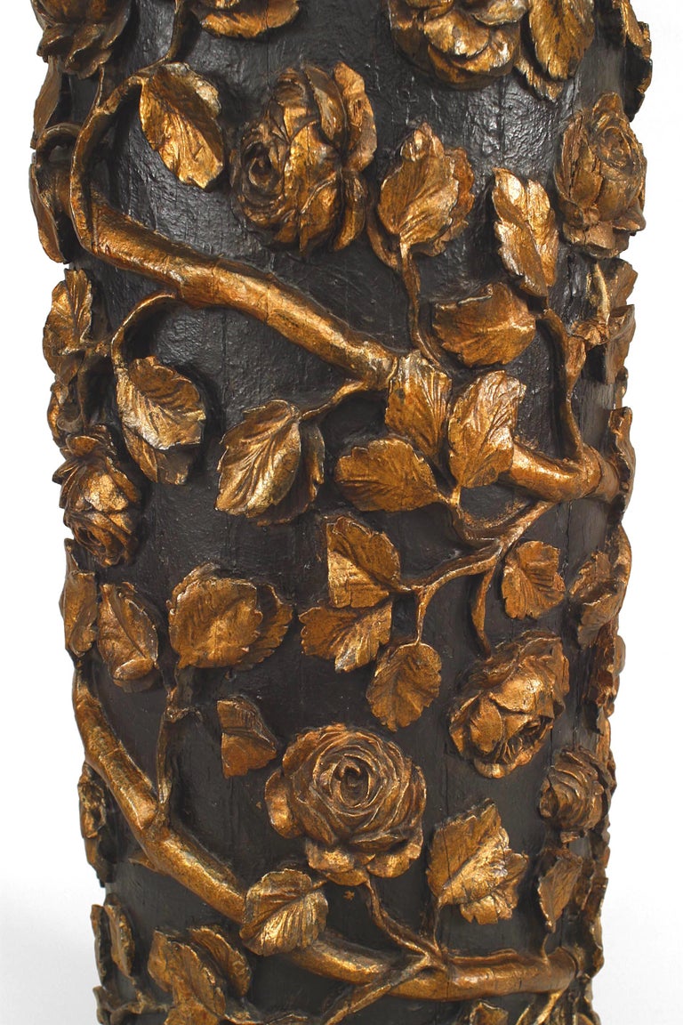 Pair of Italian Rococo Painted Carved Columns For Sale at 1stDibs ...