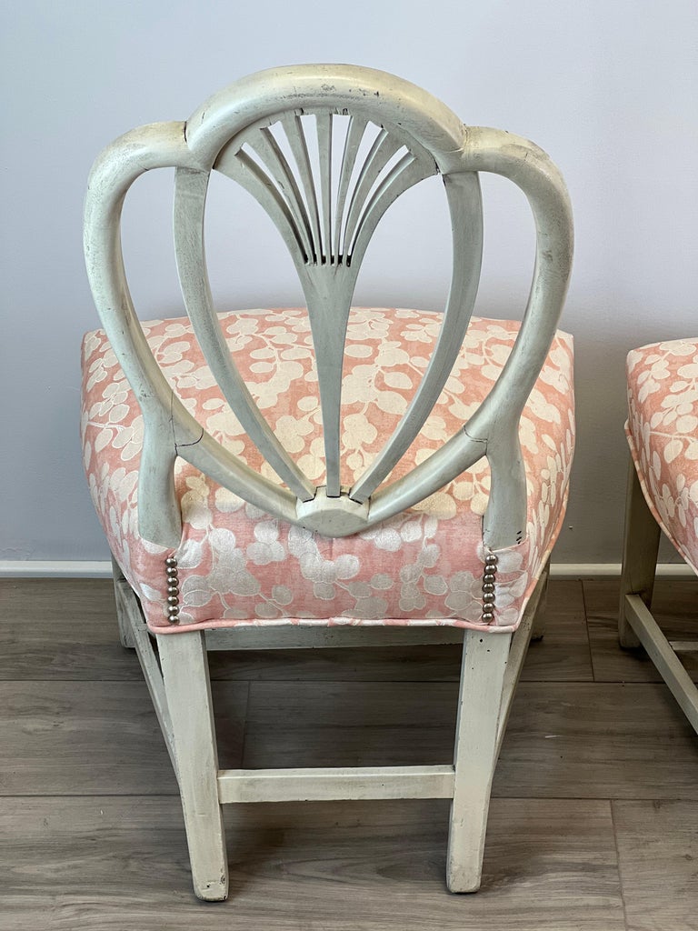 Pair of 18th Century American Mid-Atlantic Hepplewhite Arched Back Side ...