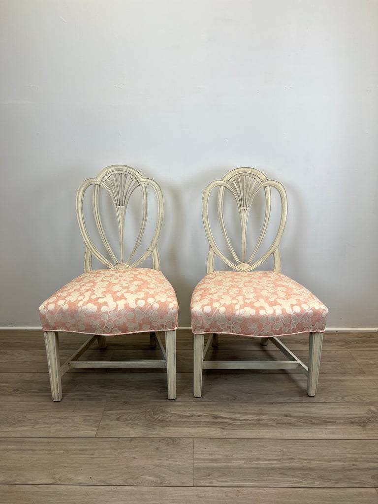 Pair of 18th Century American Mid-Atlantic Hepplewhite Arched Back Side ...