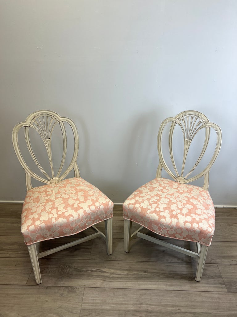 Pair of 18th Century American Mid-Atlantic Hepplewhite Arched Back Side ...