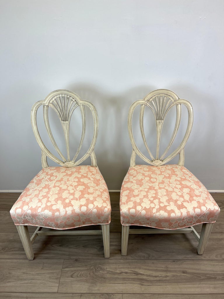 Pair of 18th Century American Mid-Atlantic Hepplewhite Arched Back Side ...