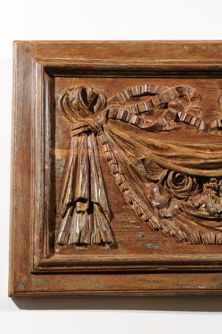 Pair of 18th Century Architectural Panels with Swags Hand Carved in Low ...