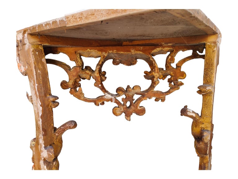Pair Of 18th Century Corner Consoles For Sale at 1stDibs
