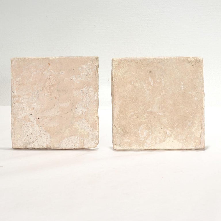 Pair of 18th Century Dutch Delft Tiles with Landscape and Canal Scenes ...