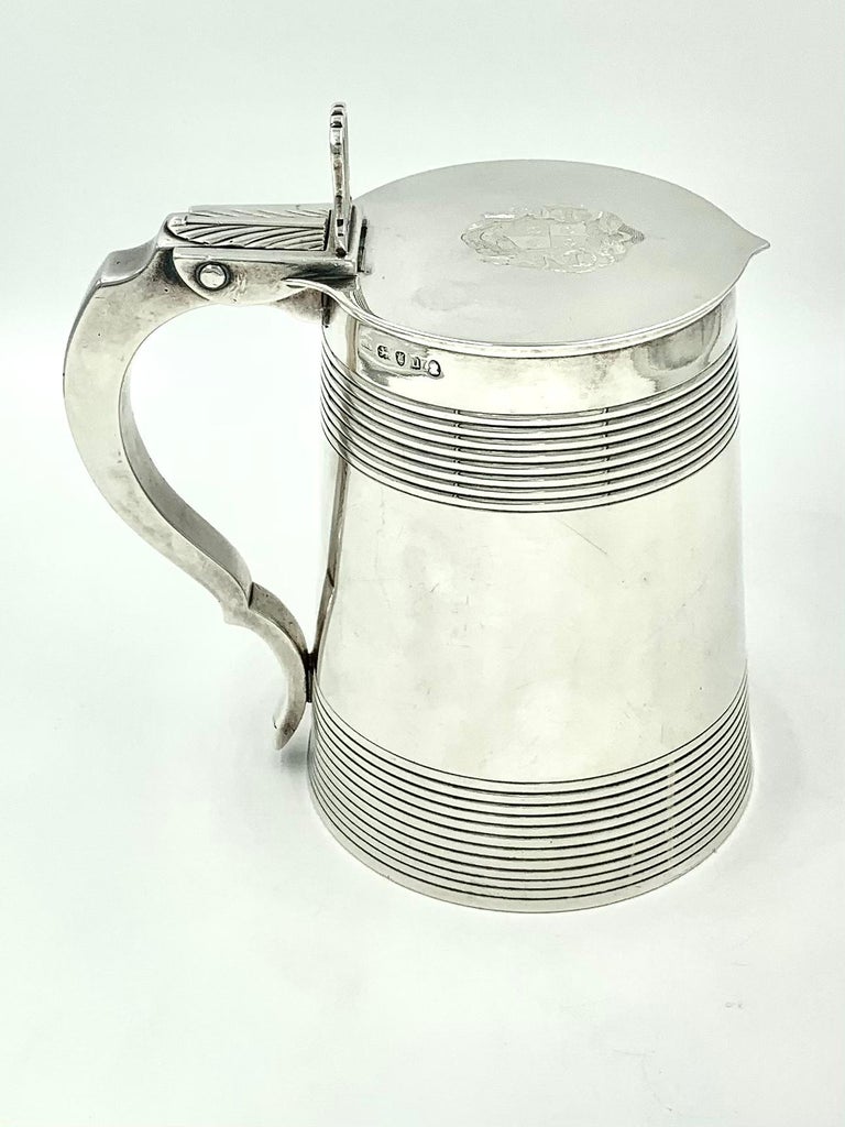 Pair of 18th Century George III Period Sterling Silver Armorial ...