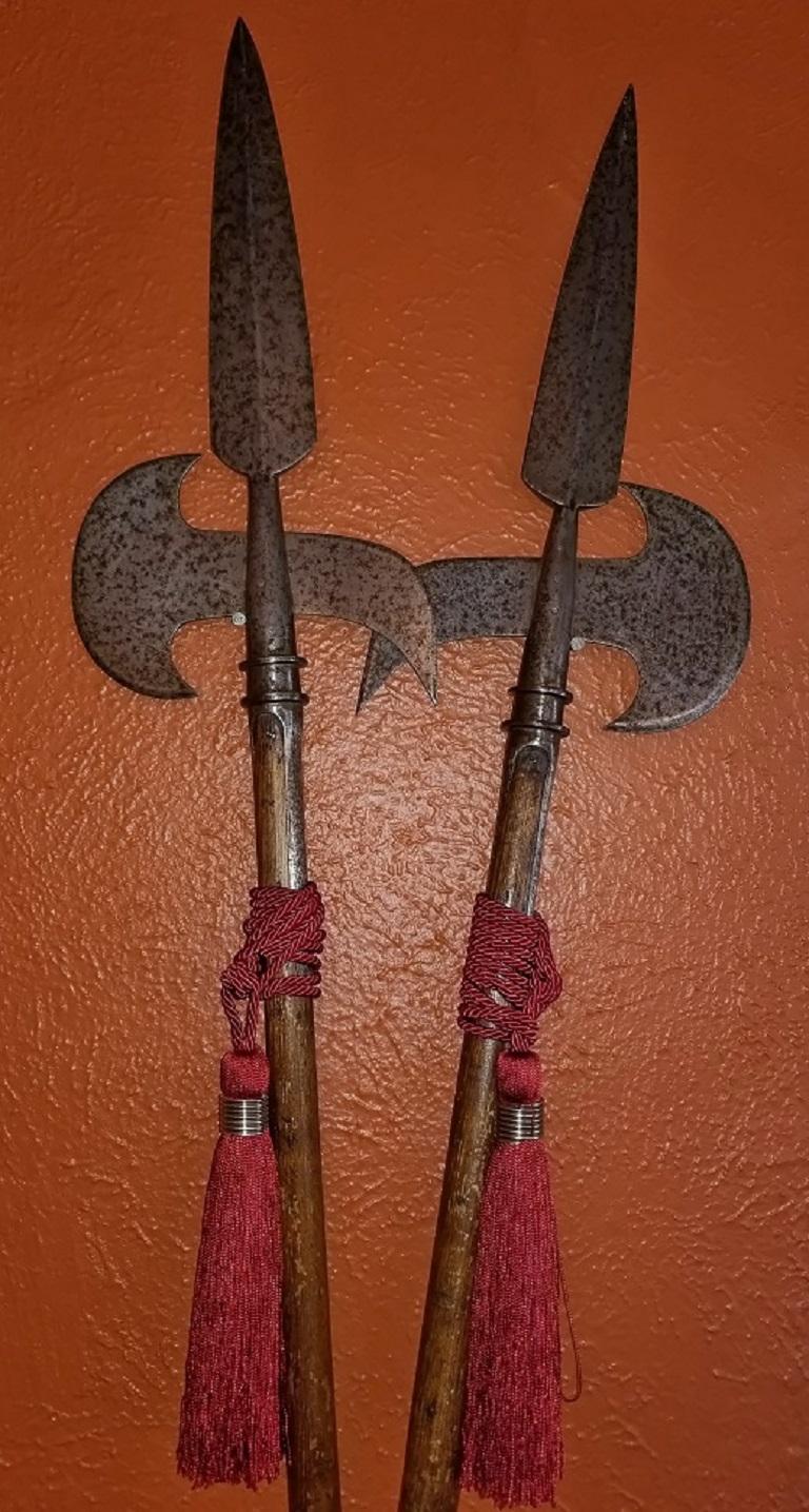 Pair of 18th Century Irish Halberds High Sheriff Co. Tyrone Lindsay ...