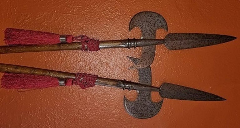 Pair of 18th Century Irish Halberds High Sheriff Co. Tyrone Lindsay ...