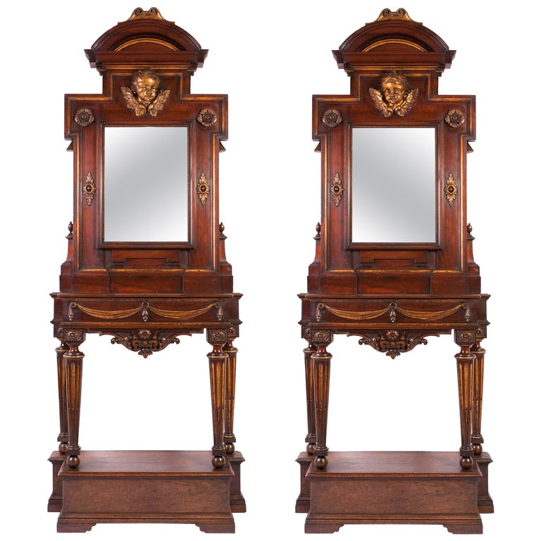 Console Tables with Matching Mirrors, Italian circa 1750 (Pair) For ...