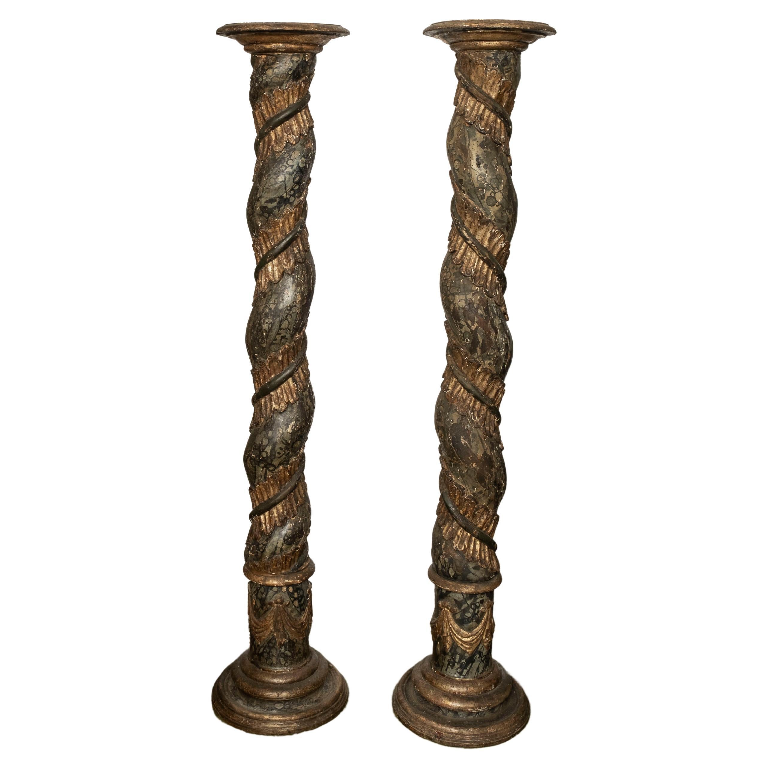 Pair of 18th Century Carved and Gilded Italian Torcheres For Sale at ...