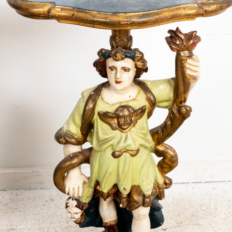 Pair of 18th Century Italian Figural Tables For Sale at 1stDibs