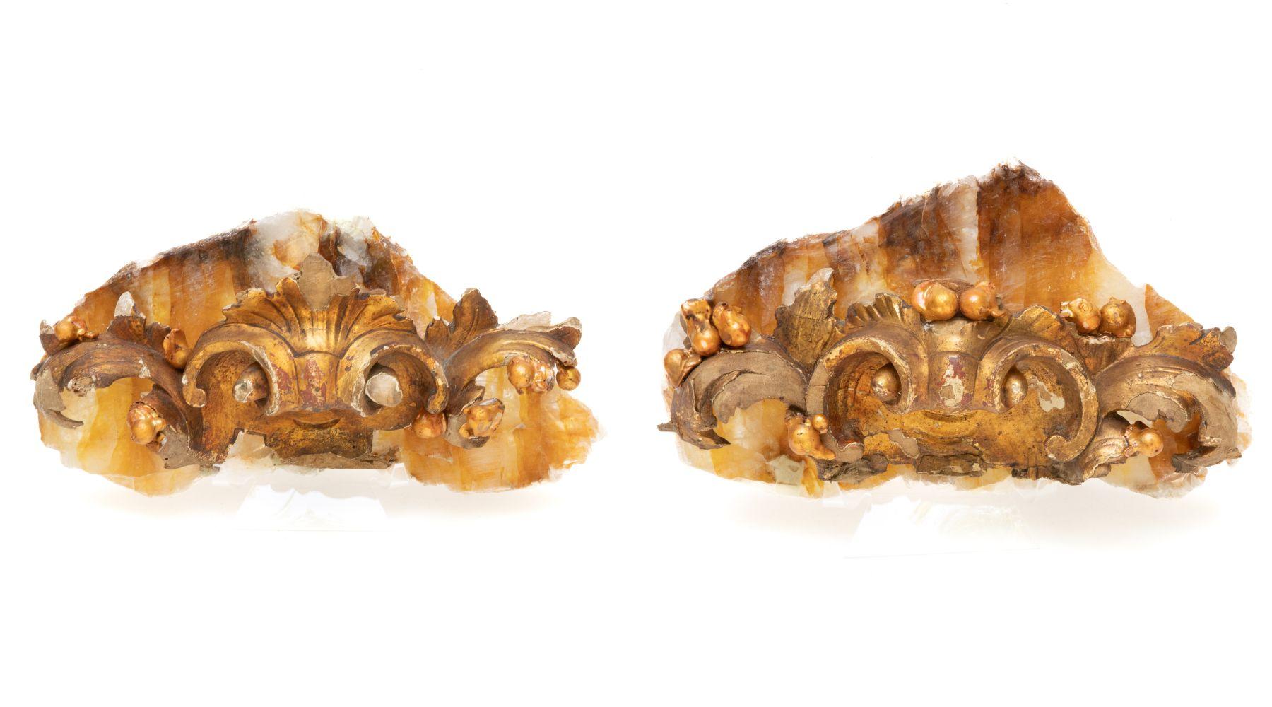 Pair of 18th Century Italian Gilded and Hand-Carved Fragments on ...