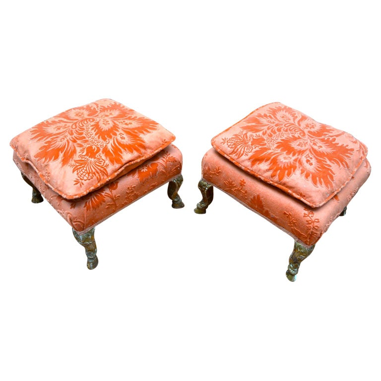 Pair of 18th Century Italian Giltwood Foot Stools at 1stDibs