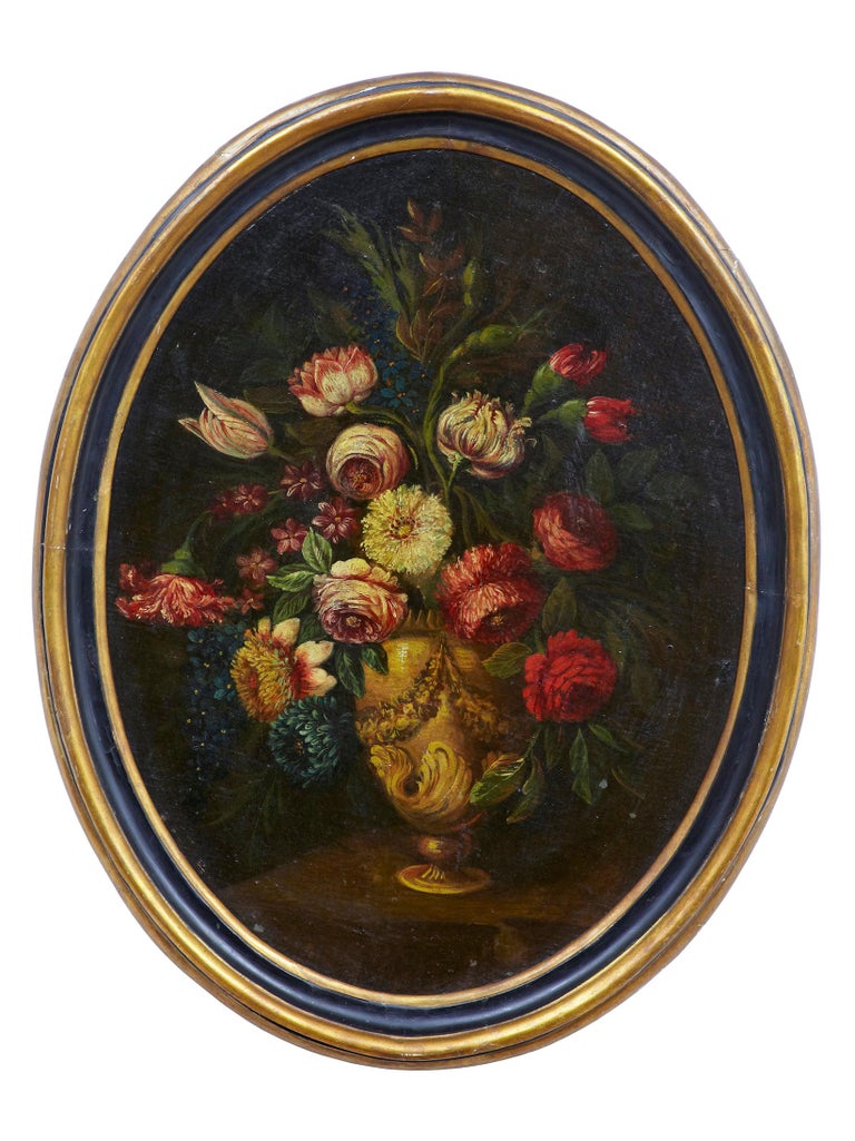 Pair of 18th Century Oil Paintings by Gasparo Lopez Still Life at 1stDibs