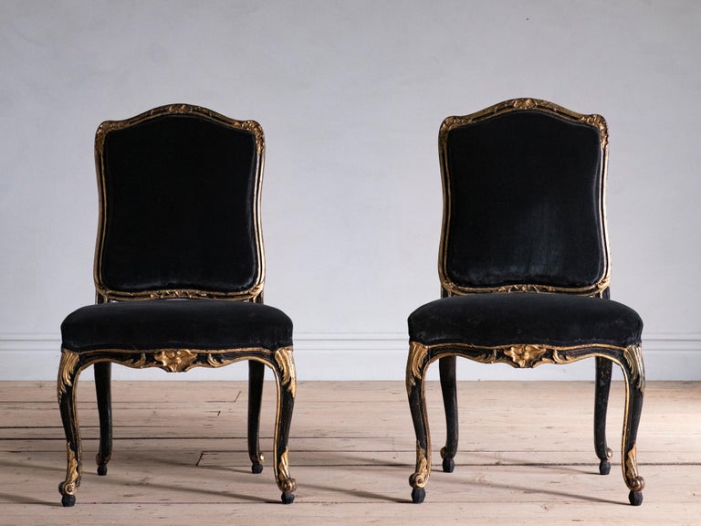 Pair of 18th Century Rococo Chairs at 1stDibs