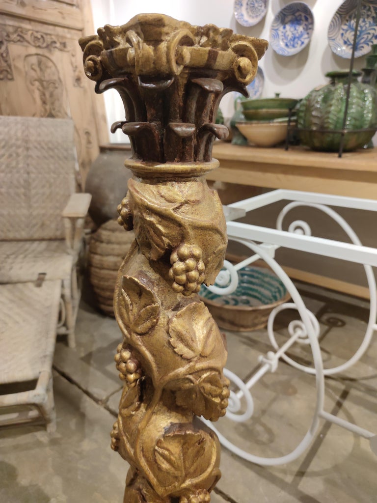 Pair of 18th Century Spanish Solomonic Columns w/ Corinthian Capitals ...