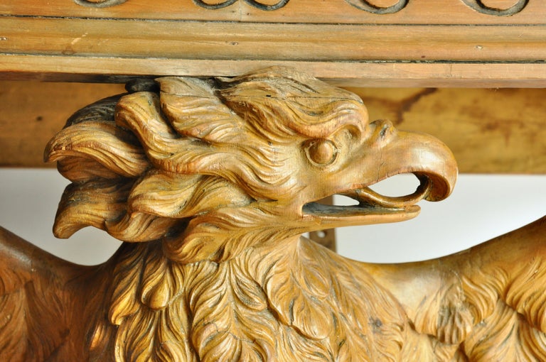 Pair of 18th Century Stripped Pine Eagle Console Tables, Manner of ...