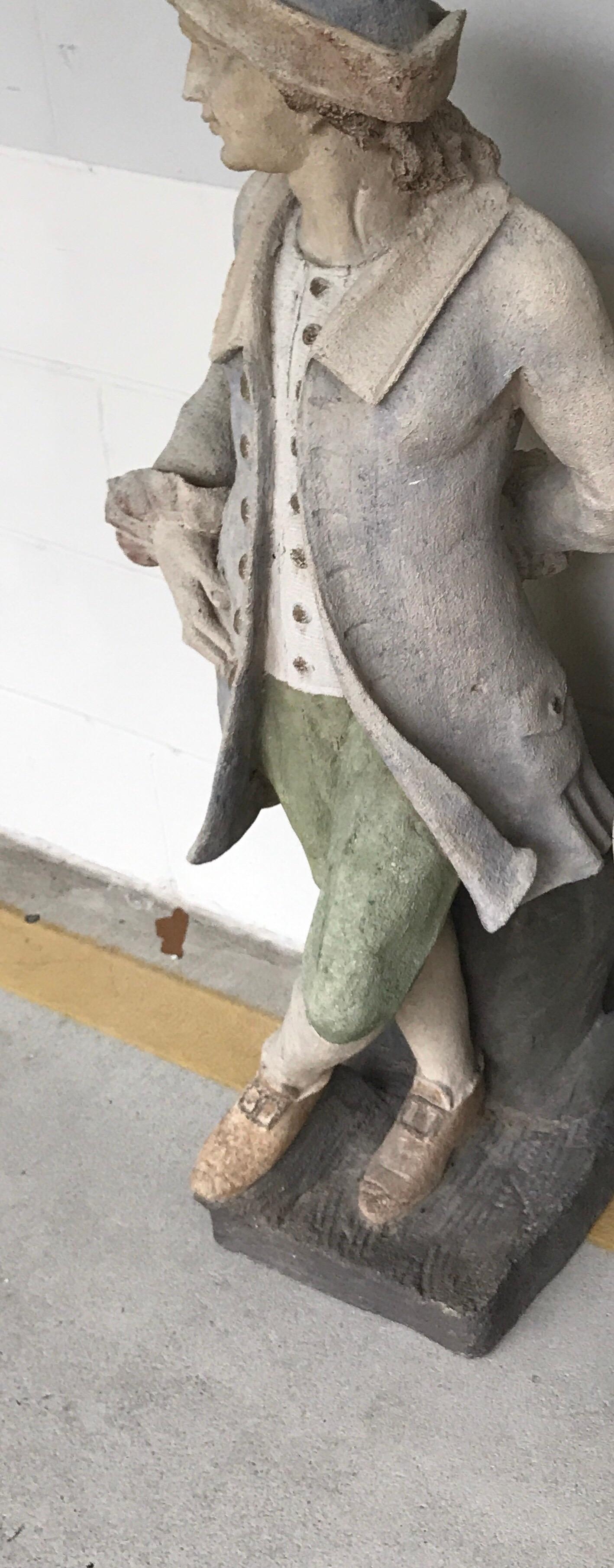 Pair of 18th Century Style Garden Statues at 1stDibs