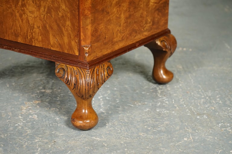 PAIR OF 1920'S HARRODS LONDON ART DECO BURR WALNUT BEDSIDE TABLE ...