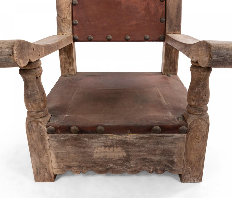 Pair of Rustic Country Weathered Armchairs For Sale at 1stDibs