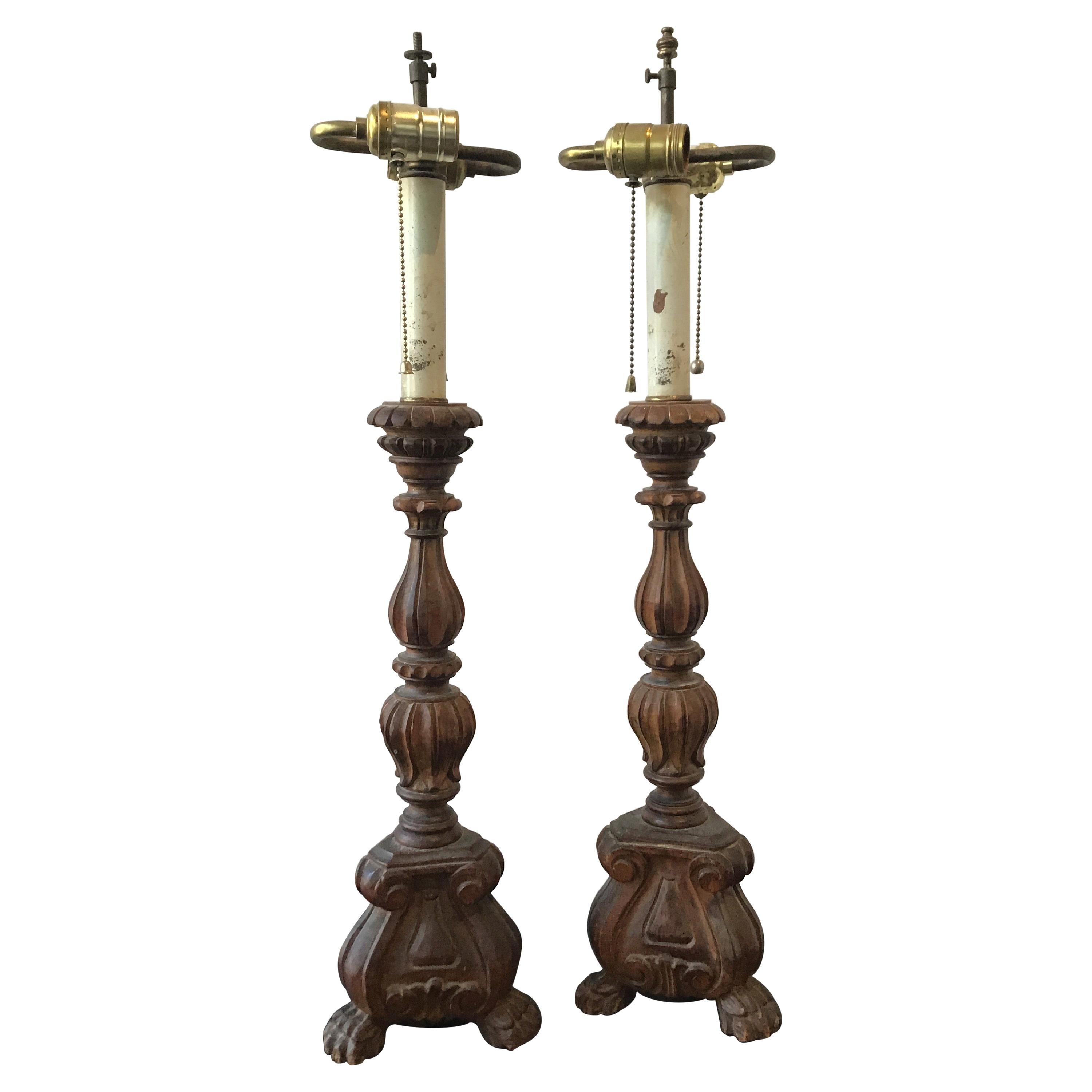 A Pair of Unique Popsicle Stick Table Lamps at 1stDibs | popsicle stick ...