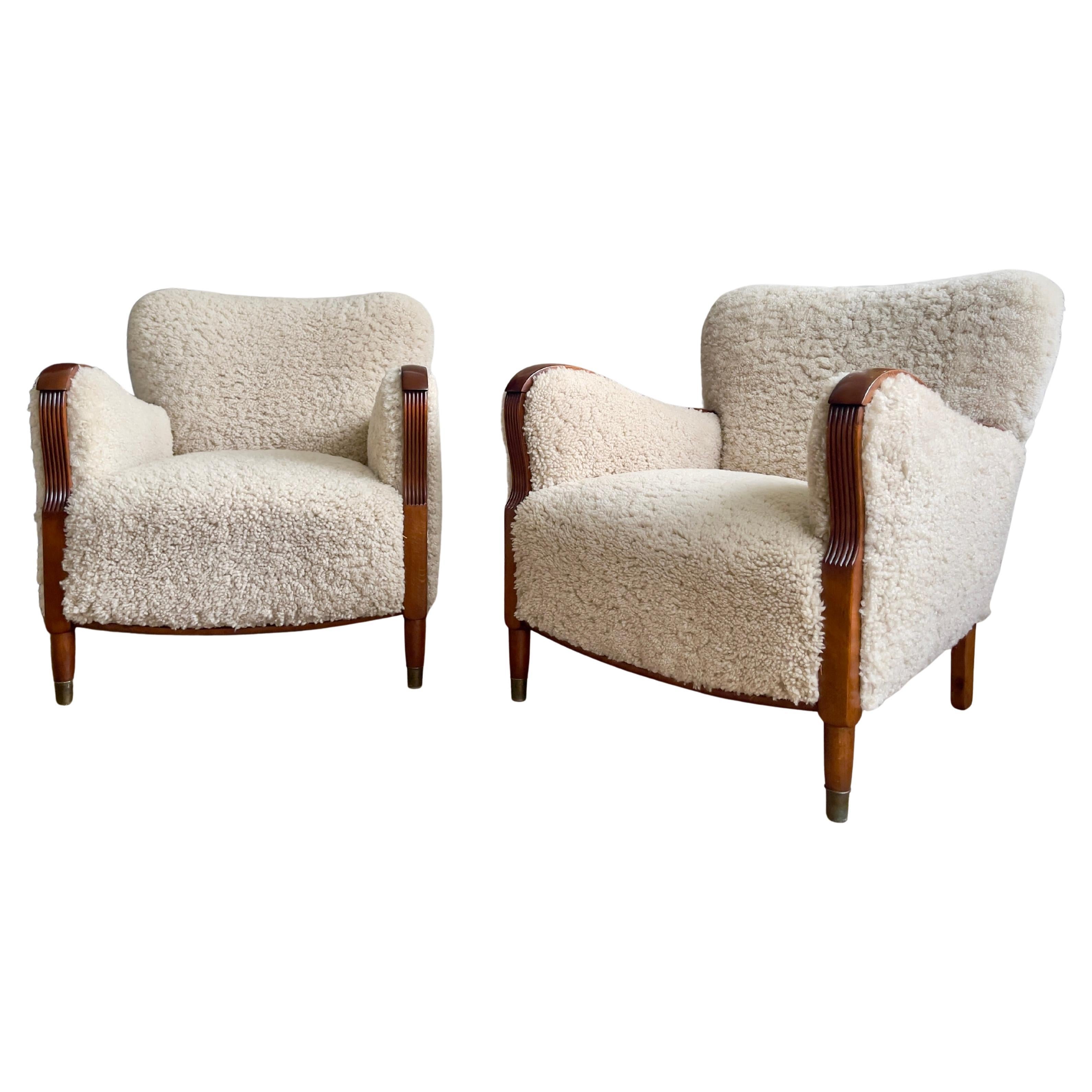 Pair 1930s Asymmetrical Art Deco Shell Back Chairs at 1stDibs | art ...