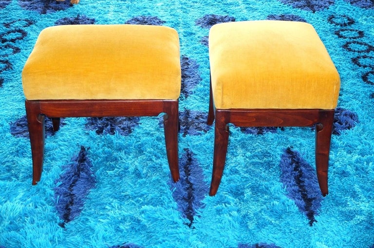 Pair of 1940's Italian Footstools For Sale at 1stDibs