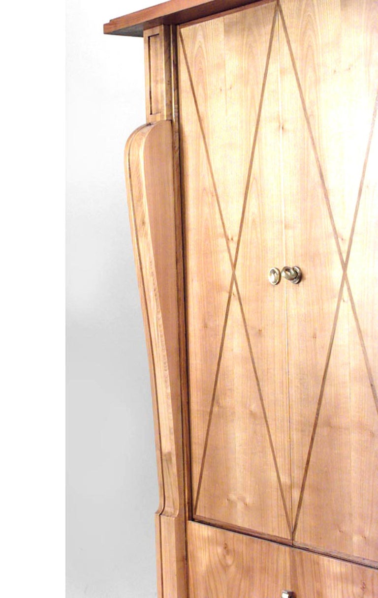 Pair of French Andre Arbus 1940s Maple Cabinets For Sale at 1stDibs