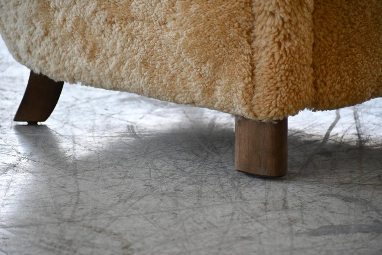 Pair of 1940's Style Classic Club or Lounge Chairs in Amber Color ...