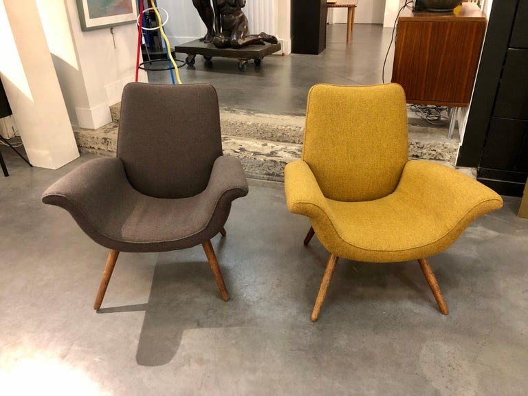 Pair of 1950 Armchairs Attributed to Alvin Lustig at 1stDibs