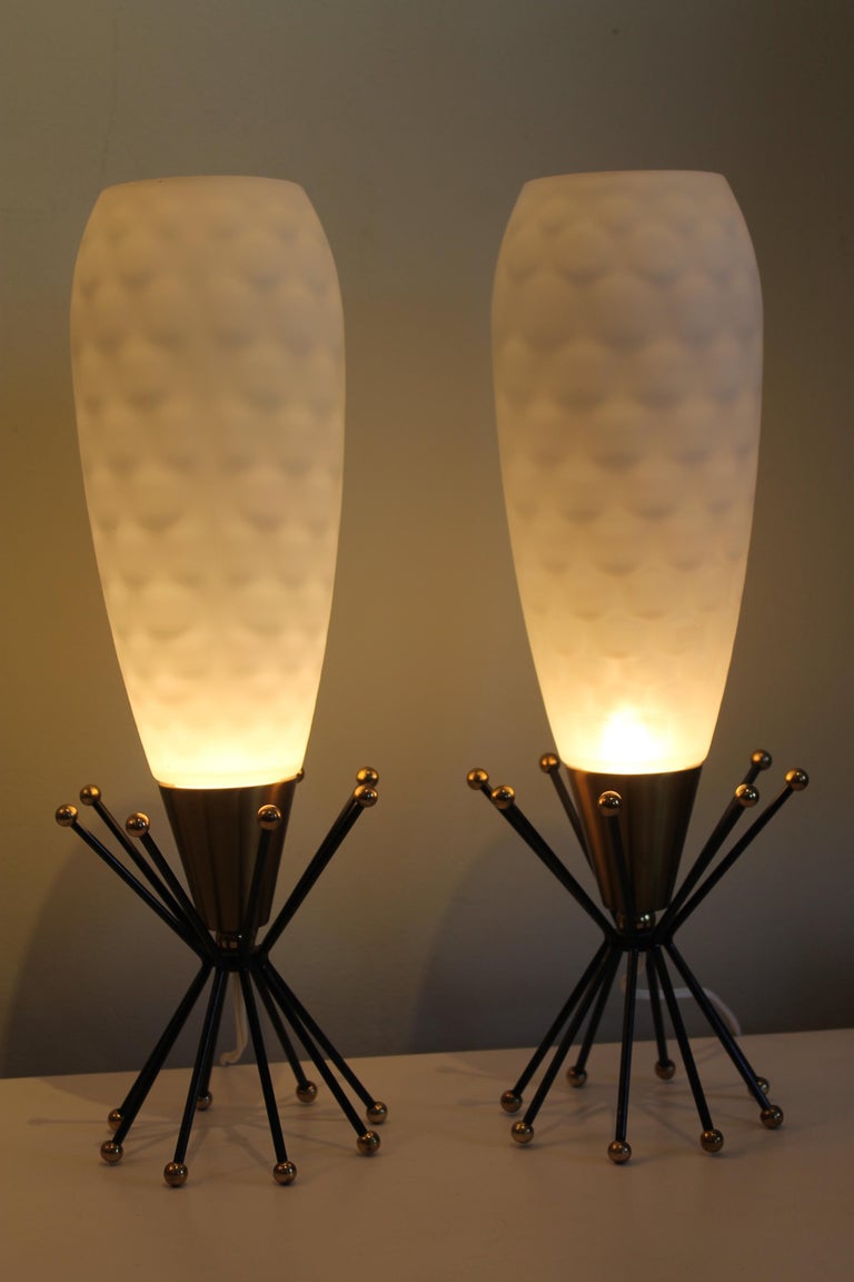 Pair of 1950s Atomic Sputnik Lamps at 1stDibs
