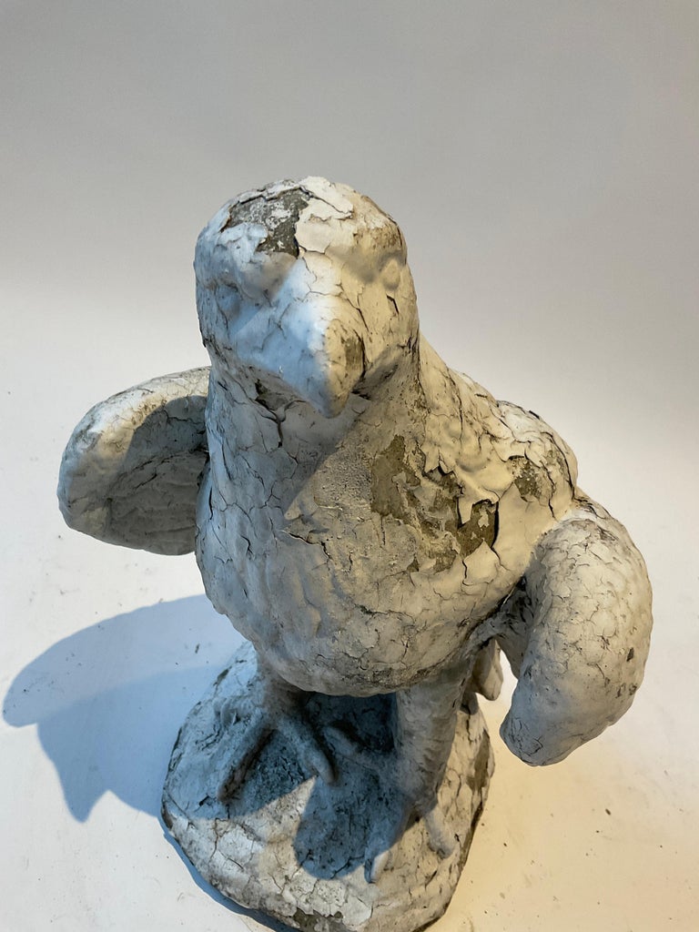 Pair of 1950s Concrete Eagles For Sale at 1stDibs