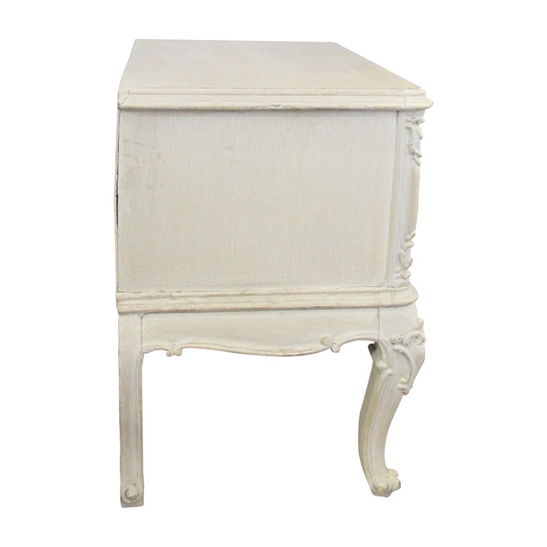Pair of 1950s French Distressed Grey Painted Bedside Tables or Night ...
